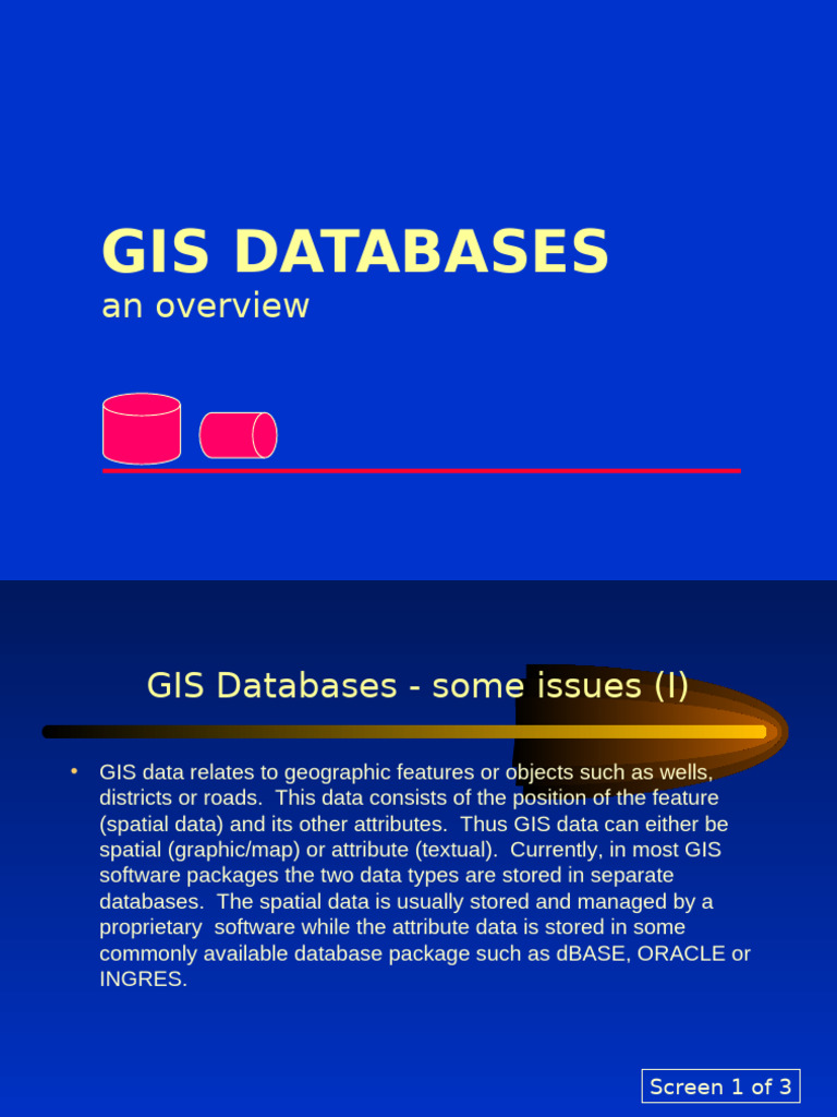 Gis Databases | PDF | Databases | Geographic Information System