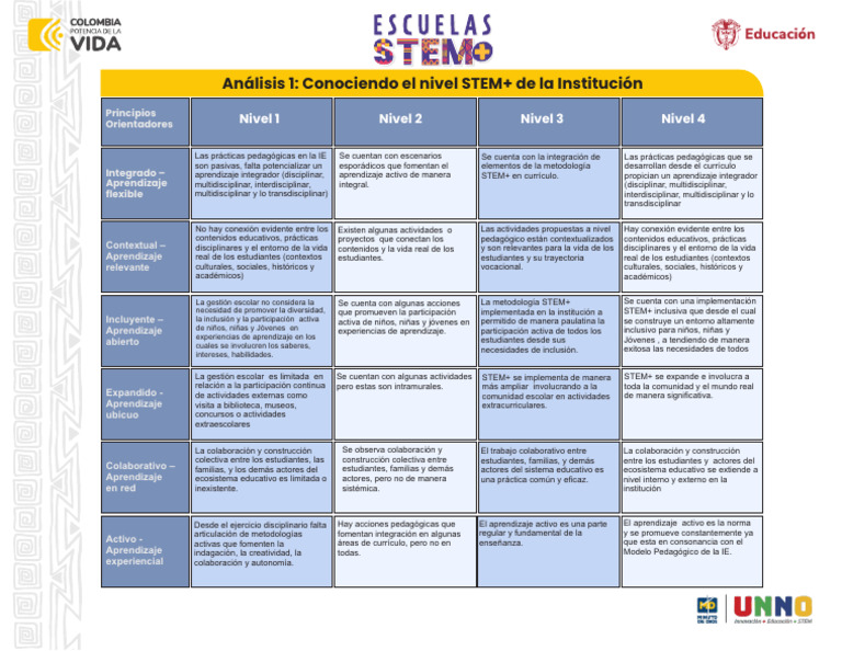 Evaluación del Nivel STEM+ en IE | PDF | Plan de estudios | Inclusión ...