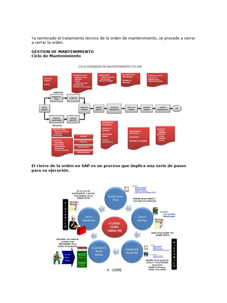 PM - GM - Cierre Orden de Mantenimiento | PDF | Informática