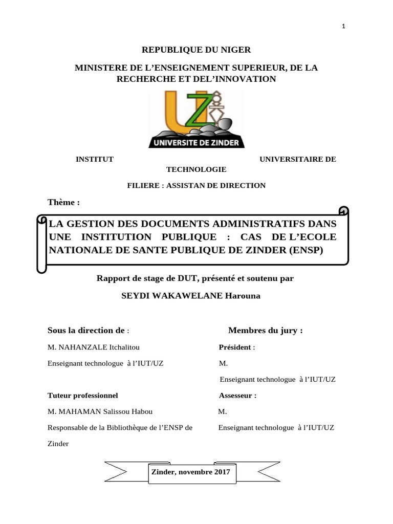 Gestion des documents à l'ENSP Zinder | PDF | Informations | Allaitement