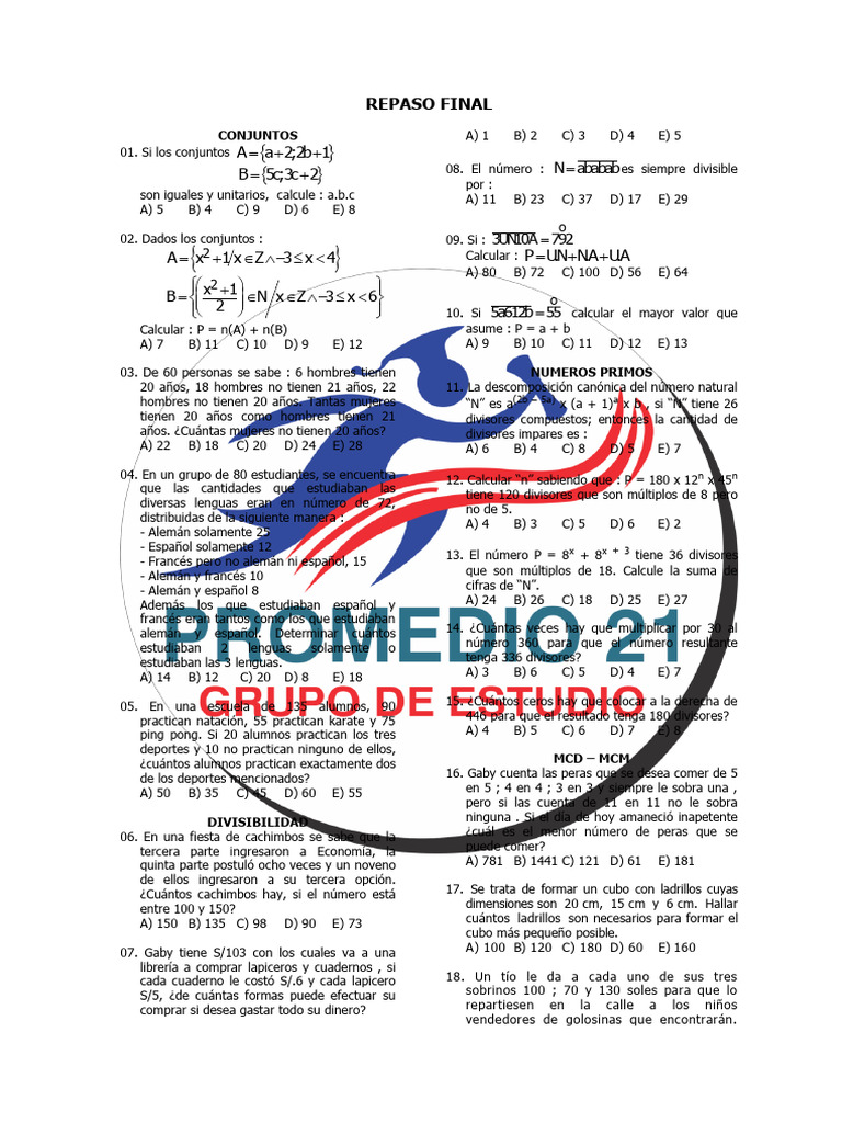 ARITM - REP 2024 _ Molina _kat | PDF | Aritmética | Matemática Elemental