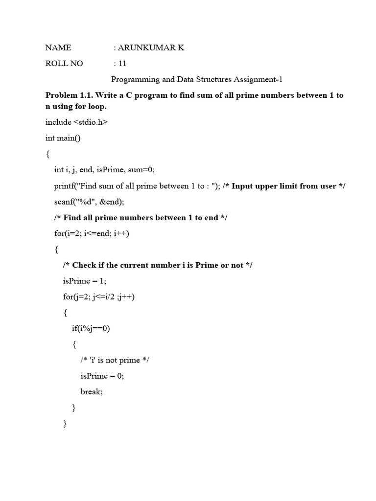 Assignment-1 Arunkumar K | PDF | Computer Programming | Computing