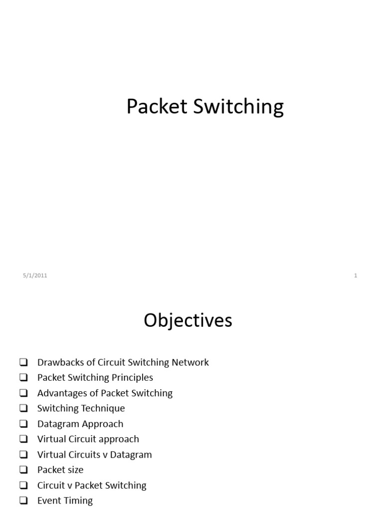 7 - Packet Switching | PDF | Computer Network | Packet Switching