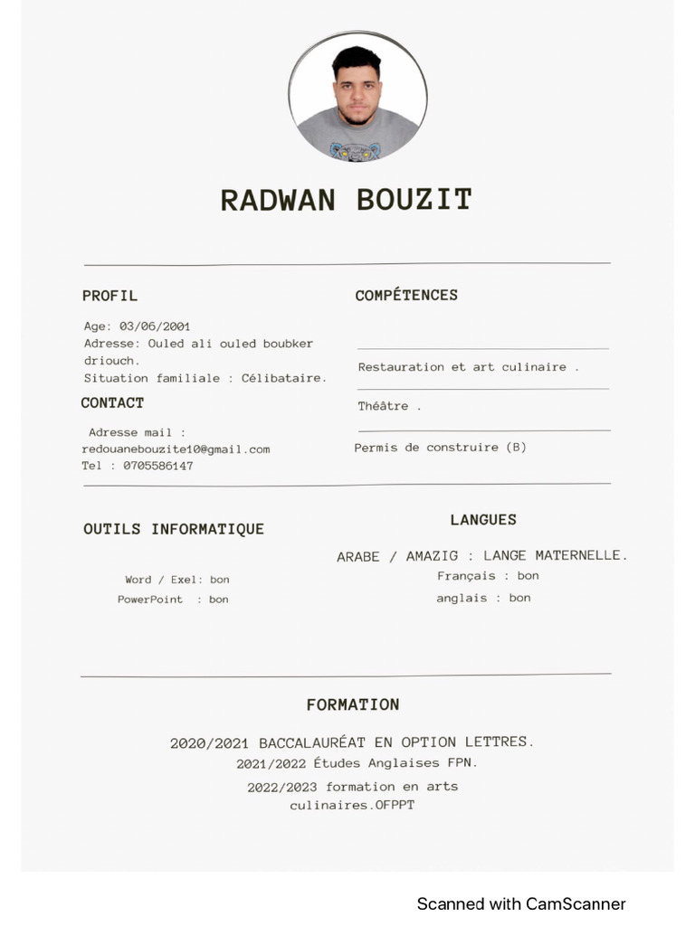 CV (Bouzit Radwan | PDF