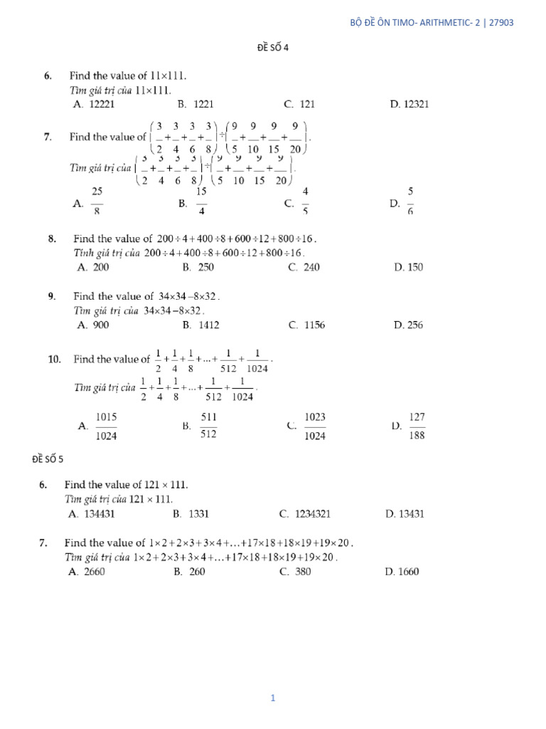 ARITHMETIC_2 | PDF