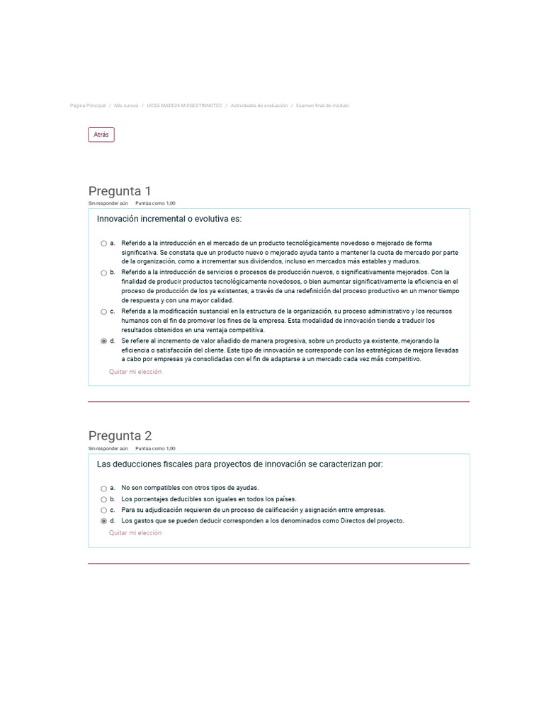 Examen Final de Módulo - PVE | PDF | Innovación | Business