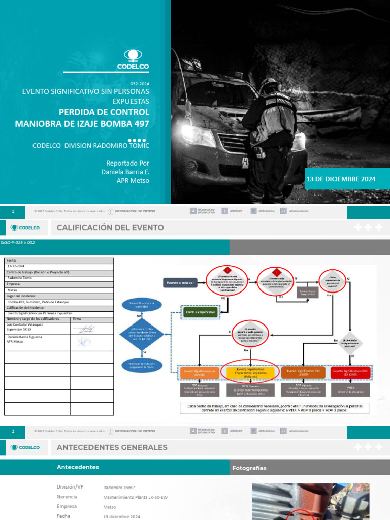 13122024 Flash ESPPE N°32_PERDIDA CONTROL MANIOBRA DE IZAJE _METSO_GMP (2) | PDF
