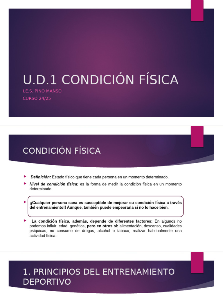 condición física bac y 2 | PDF | Flexibilidad (anatomía) | Resistencia