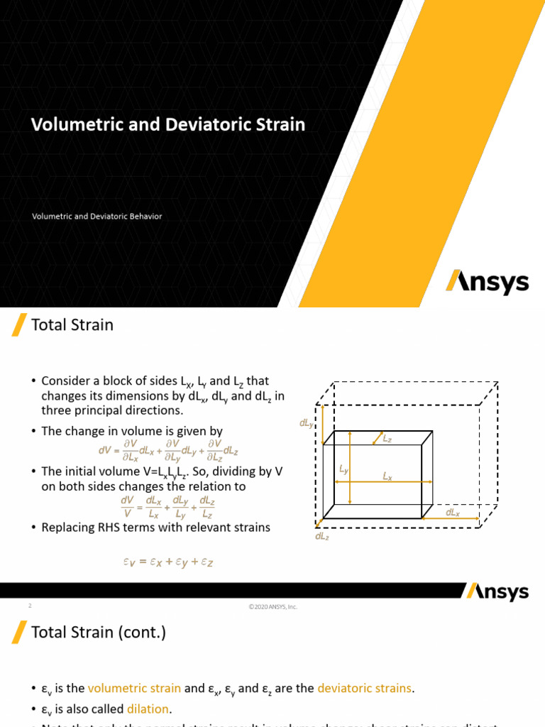 Volumetric and deviatoric strain | PDF | Stress (Mechanics) | Young's Modulus