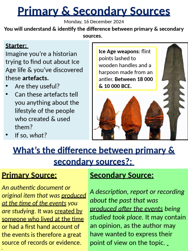 4- Primary & Secondary Sources | PDF