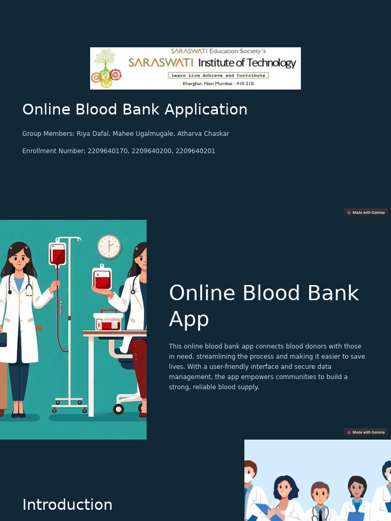 Online Blood Bank App for Donors & Recipients | PDF | Blood Donation ...