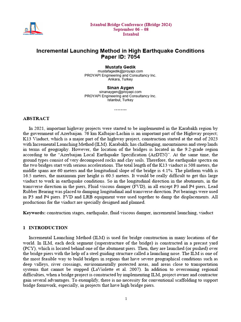 Incremental Launching in Seismic Zones | PDF | Deep Foundation | Bridge