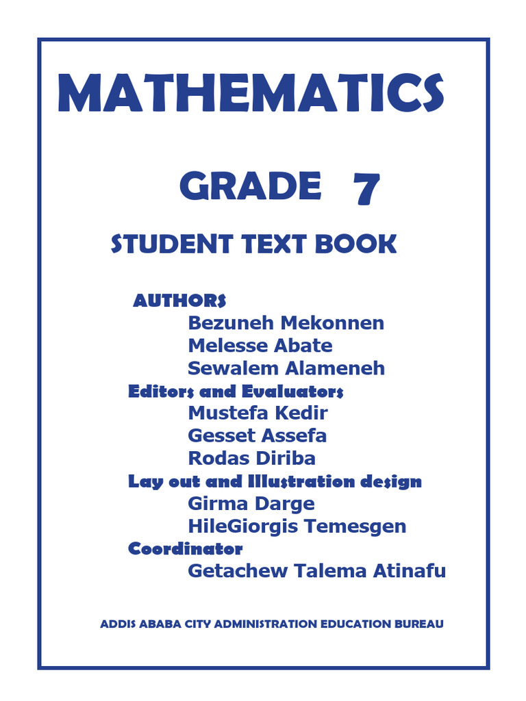 Grade 7 Mathematics Textbook Guide | PDF | Educational Technology