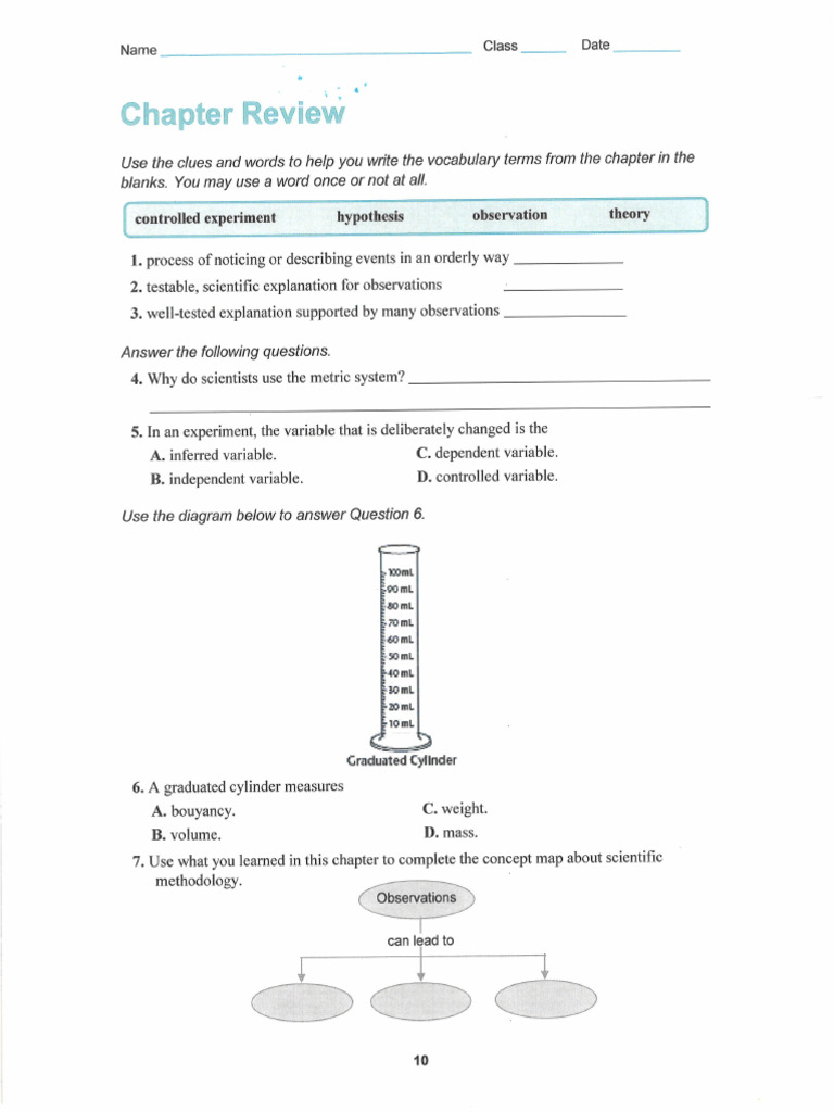 REview Worksheet CH 1 | PDF