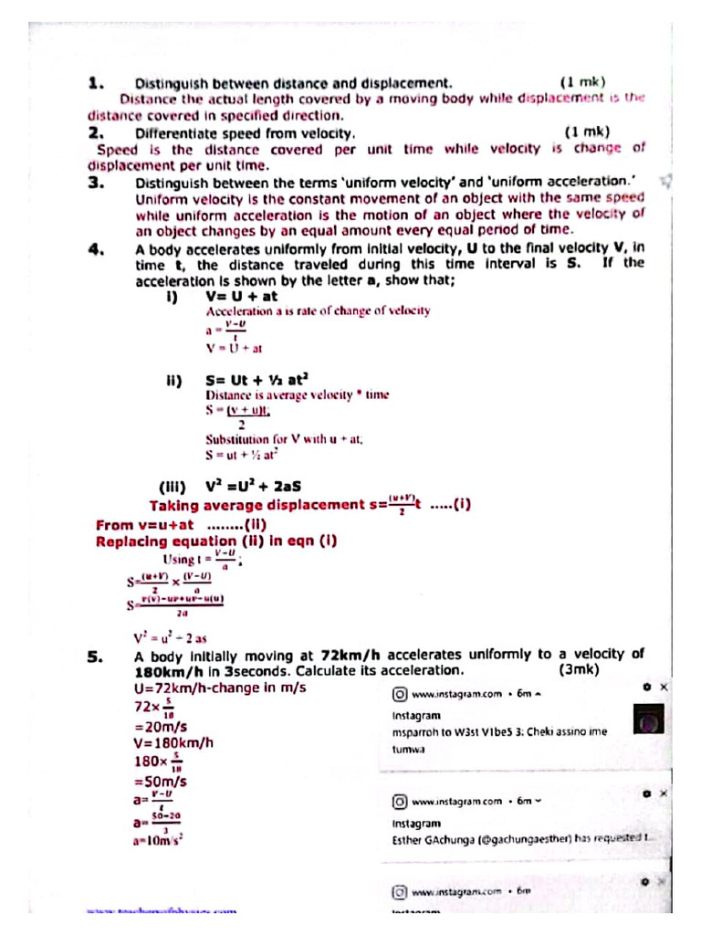 Physics Linear Motion | PDF