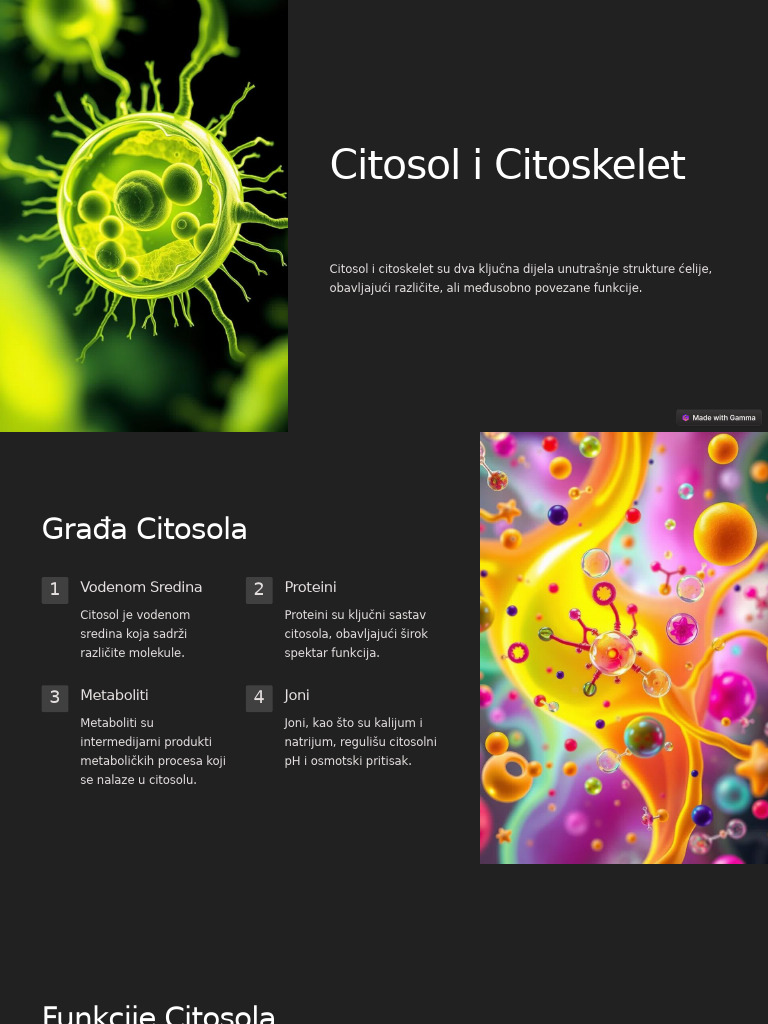 Citosol I Citoskelet | PDF