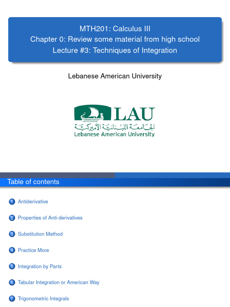 LEC3 Remedial | PDF | Integral | Mathematical Relations