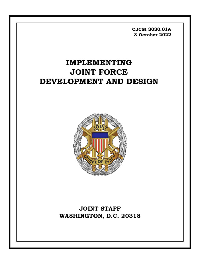 Cjcsi 3030.01a | PDF | Joint Chiefs Of Staff | Chairman Of The Joint ...