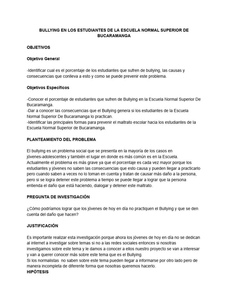 Proyecto Antibullying | PDF | Escuelas | Abuso infantil