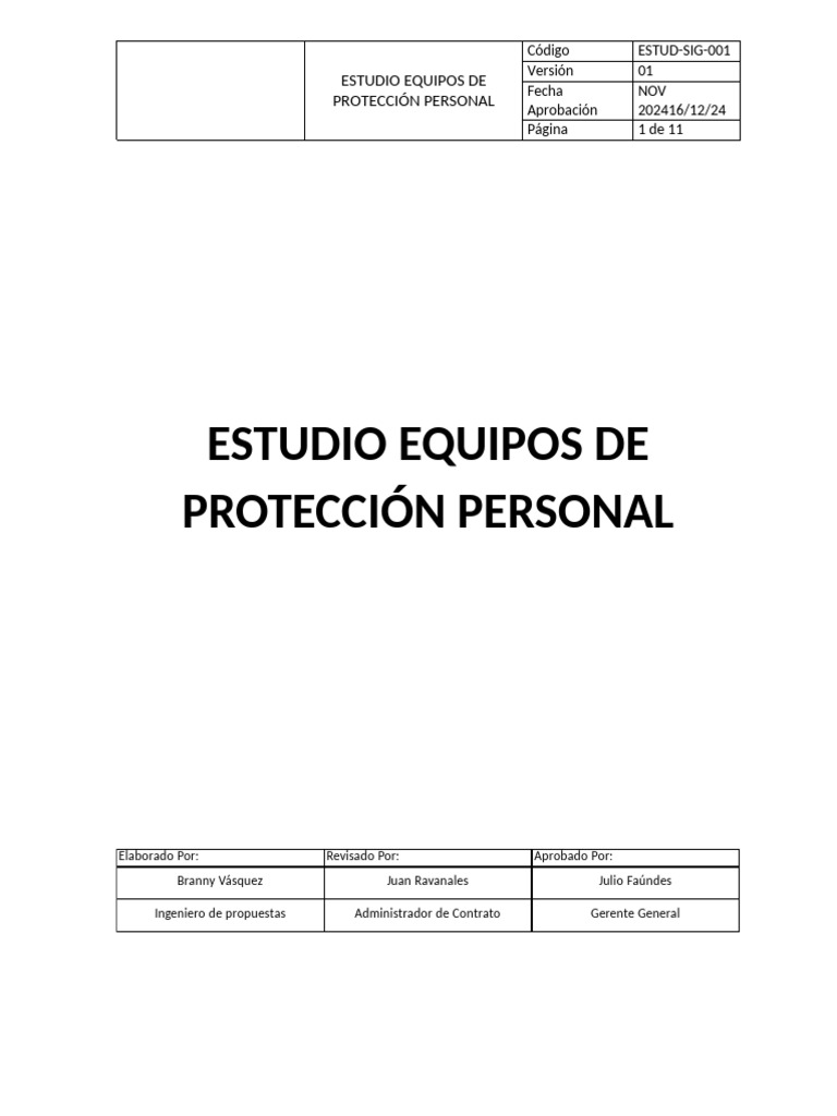 Estudio de EPP para Minería El Abra | PDF | Guante | Seguridad y salud ...