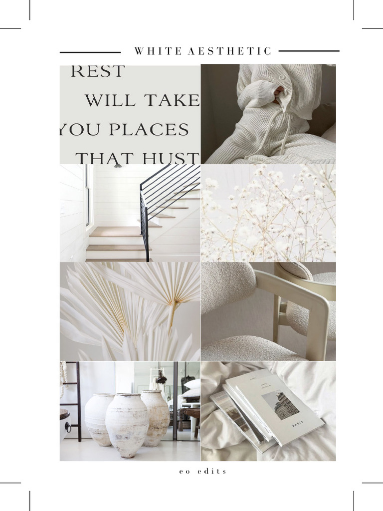 WHITE Mood Board - Pocket planner | PDF