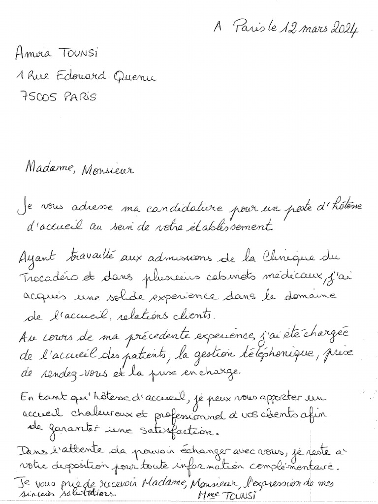 Lettre Motiv | PDF
