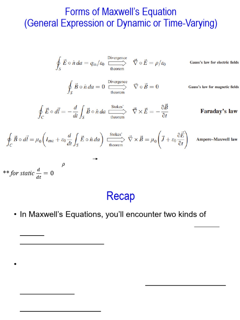 ECEN 322 Module8 Maxwell's Equations p2 - Faraday's Law | PDF ...