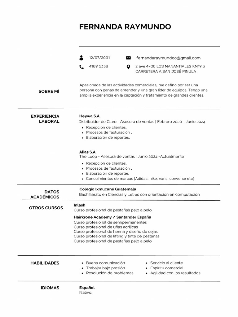 CV actualizado | PDF