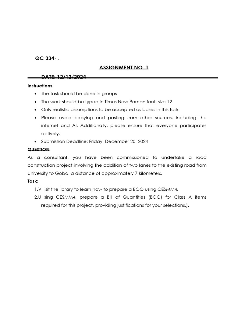 Assignment 1 - QC 334 - MTI | PDF