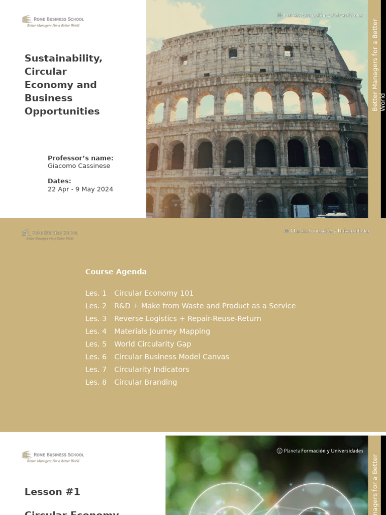 Les. 1 - Sustainability, Circular Economy and Business Opportunities ...