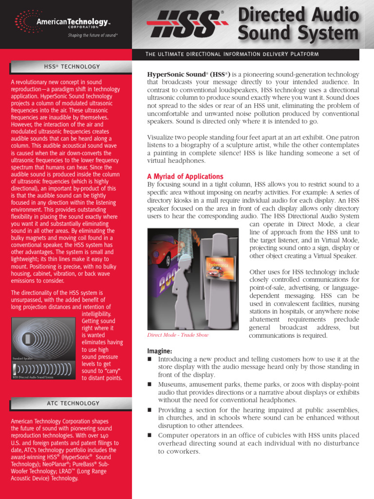 hss-technology | PDF | Loudspeaker | Sound