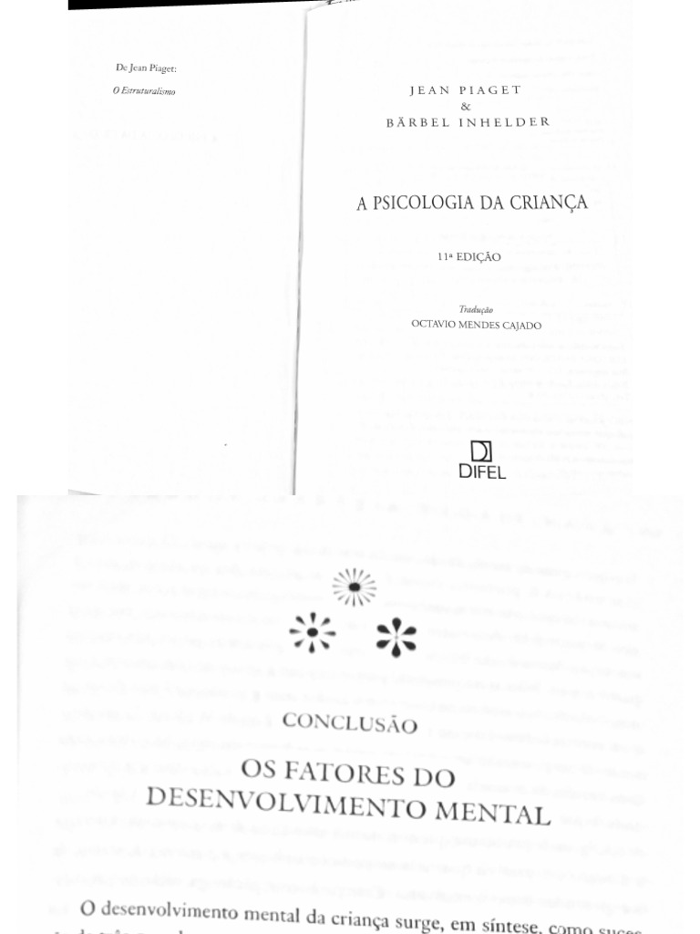 PIAGET, J., InHELDER, B. (2021) - Os Fatores Do Desenvolvimento Mental ...