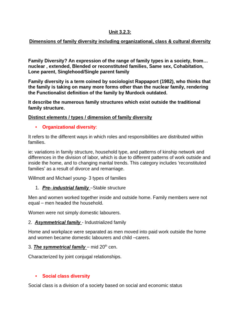 Understanding Family Diversity Types | PDF | Family | Marriage
