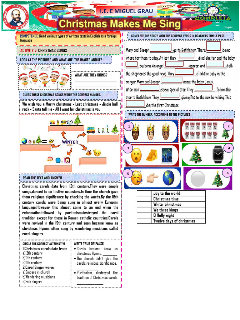 02-12-24 Week 7-Christmas Songs - 2do | PDF | Christmas | Christmas Carols