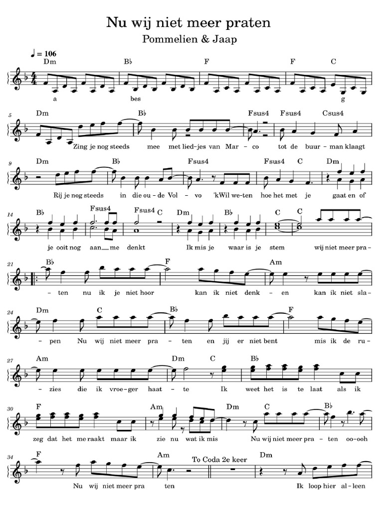 Nu Wij Niet Meer Praten | PDF
