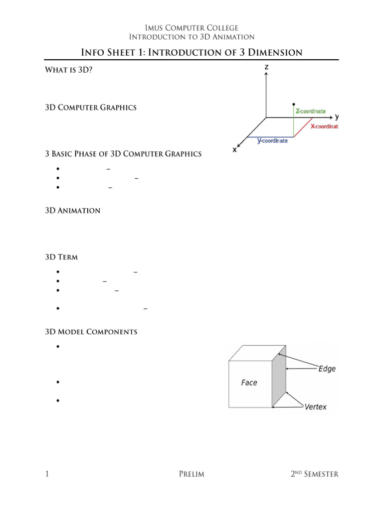 Introduction-to-3D-Animation-Prelim-1st-Lesson | PDF | 3 D Computer ...