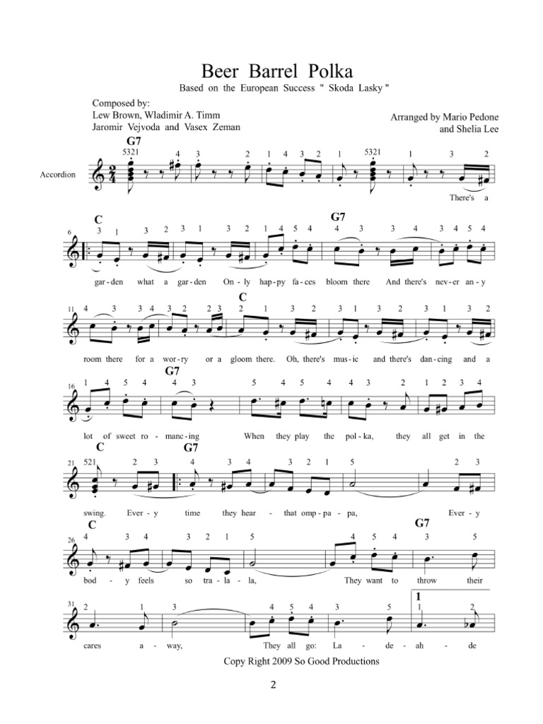 Beer Barrel Polka | PDF