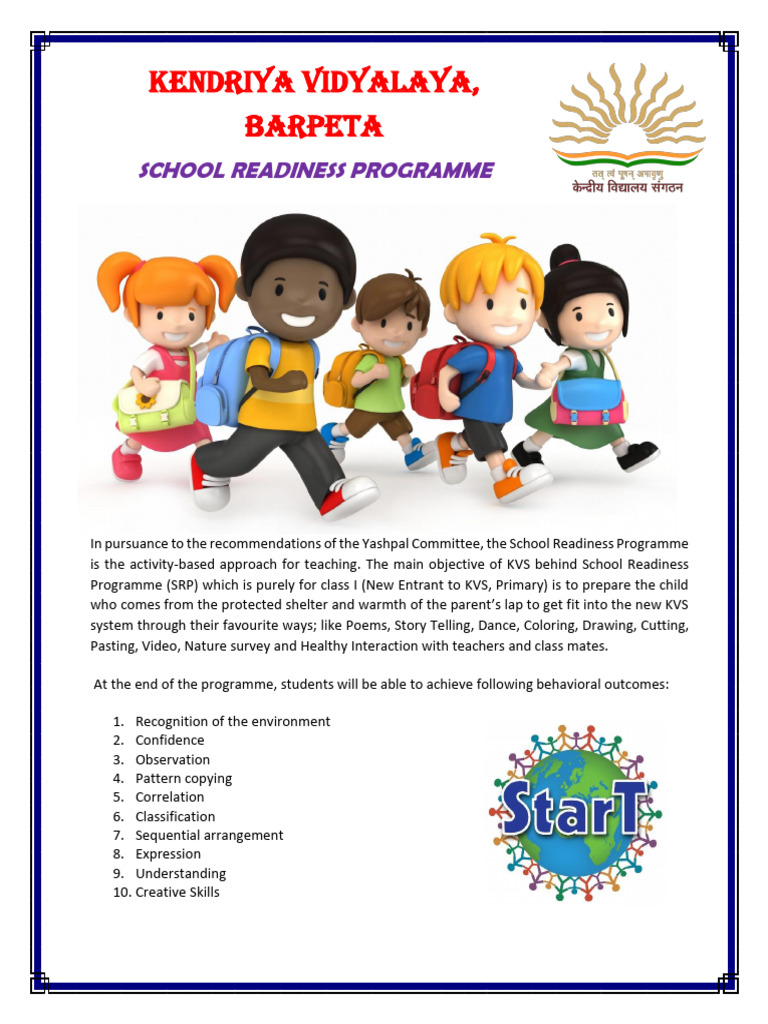 School Readiness Programme 2025-26 | PDF