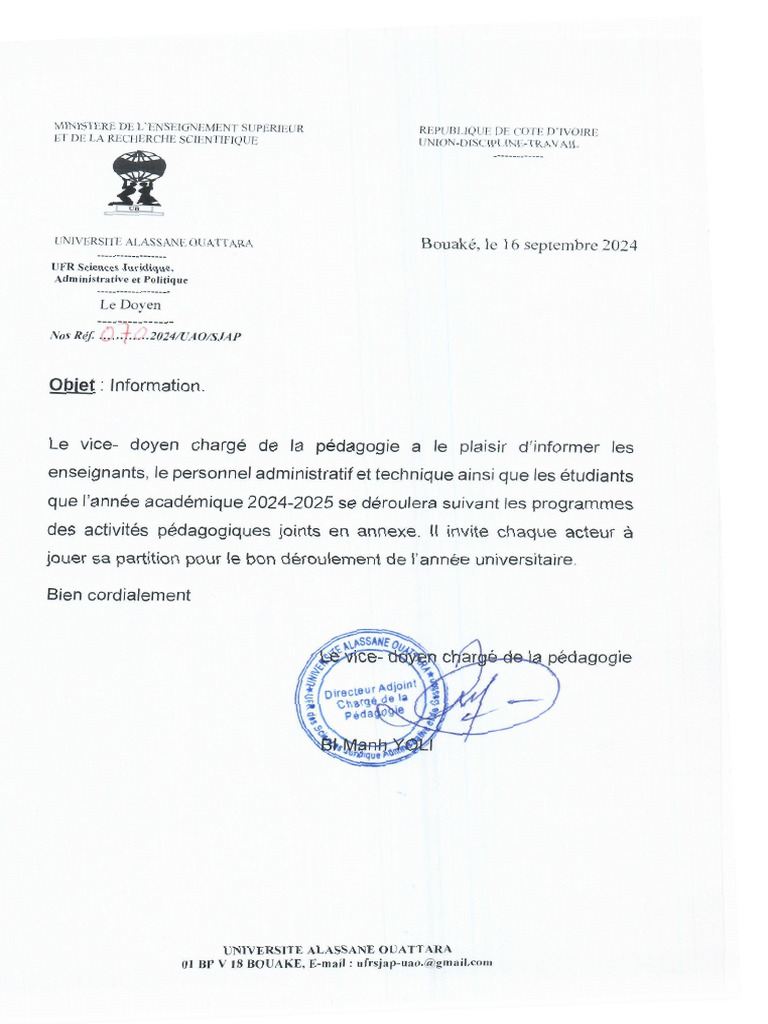 Programme Cours | PDF