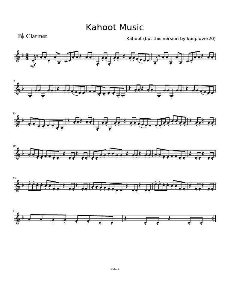 Kahoot (But This Version by Kpoplover20) - Kahoot Music | PDF