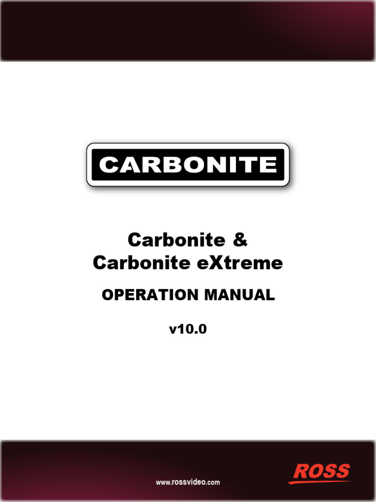 Carbonite Operation Manual | PDF | Computing | Information And Communications Technology