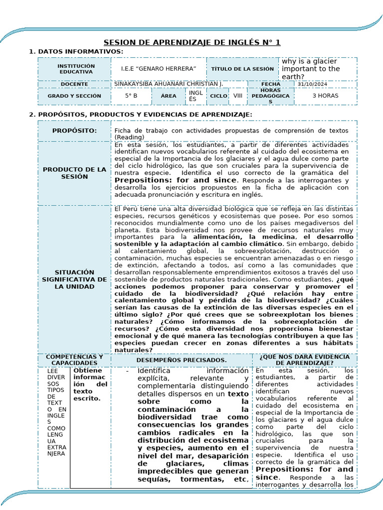 Sesion 1 Christian | PDF | Biodiversidad | Entorno natural
