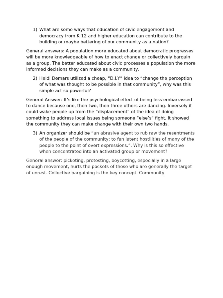 Enhancing Civic Engagement in Communities | PDF