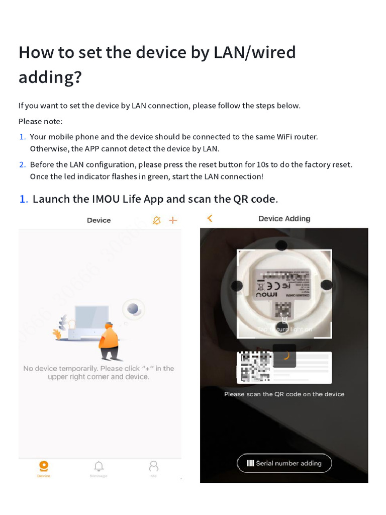 How To Set The Device by LAN - Wired Adding - 1730258016871 - U26bc | PDF