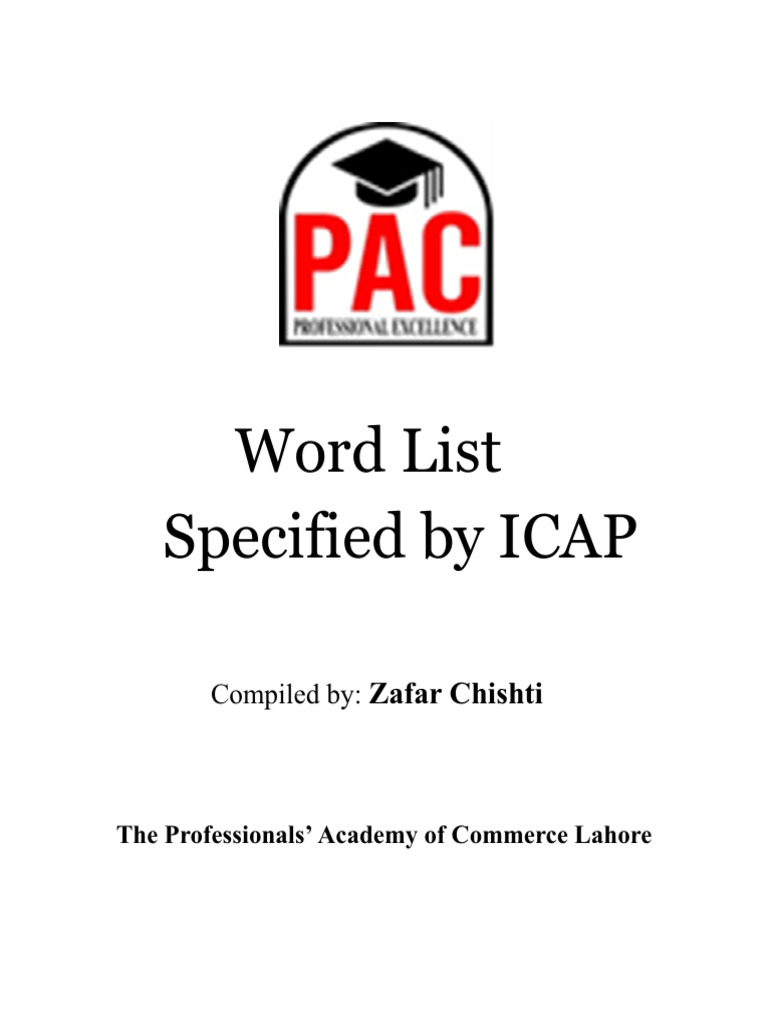Icap Word List Pac | PDF