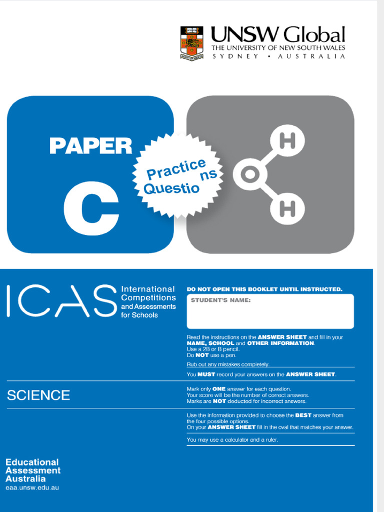 Icas Science Paper C - Practice2 | PDF