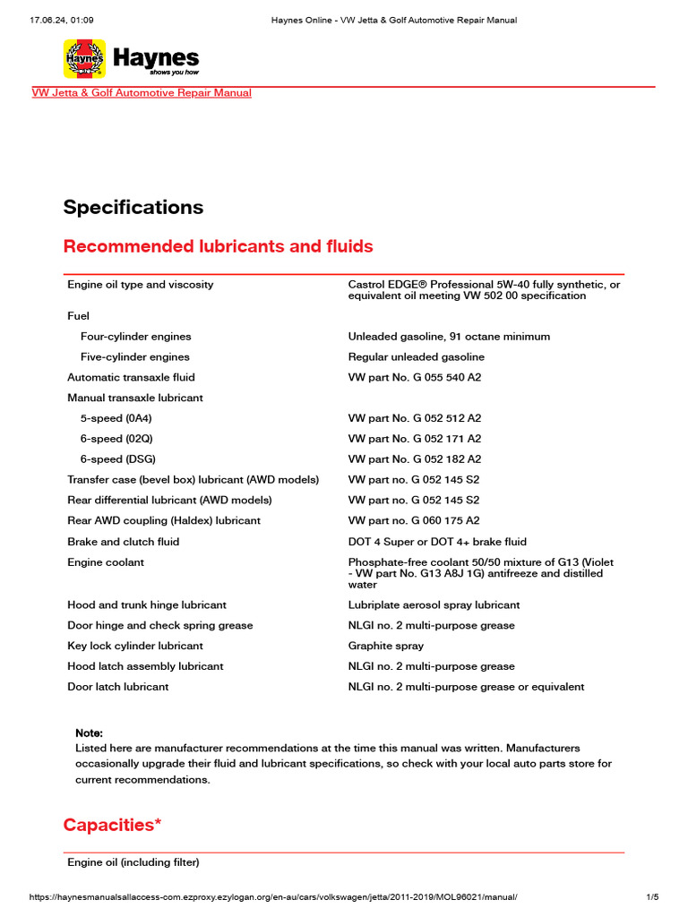 1 Tune-Up and Routine Maintenance 0 Specifications | PDF | Four Wheel ...