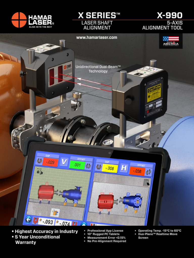 X-990-5-Axis-Shaft-Alignment-Tool-Brochure-Rev-A5 | PDF | Equipment