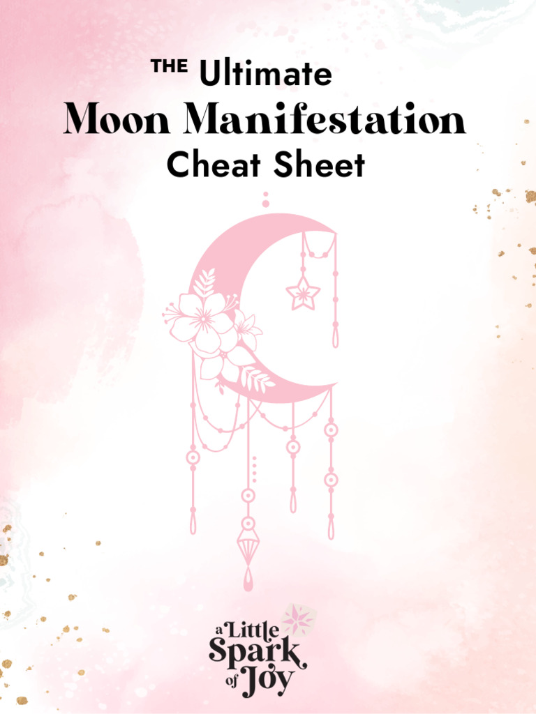 Moon Manifestation Cheat Sheet | PDF | Moon | Meditation