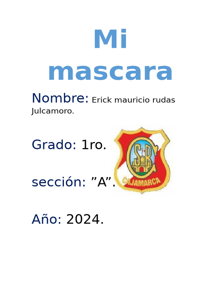 Mi Mascara | PDF